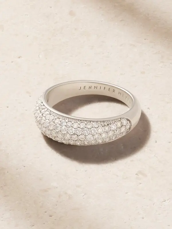 JENNIFER MEYER Dome 18-karat White Diamond Ring