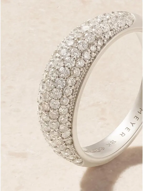 JENNIFER MEYER Dome 18-karat White Diamond Ring