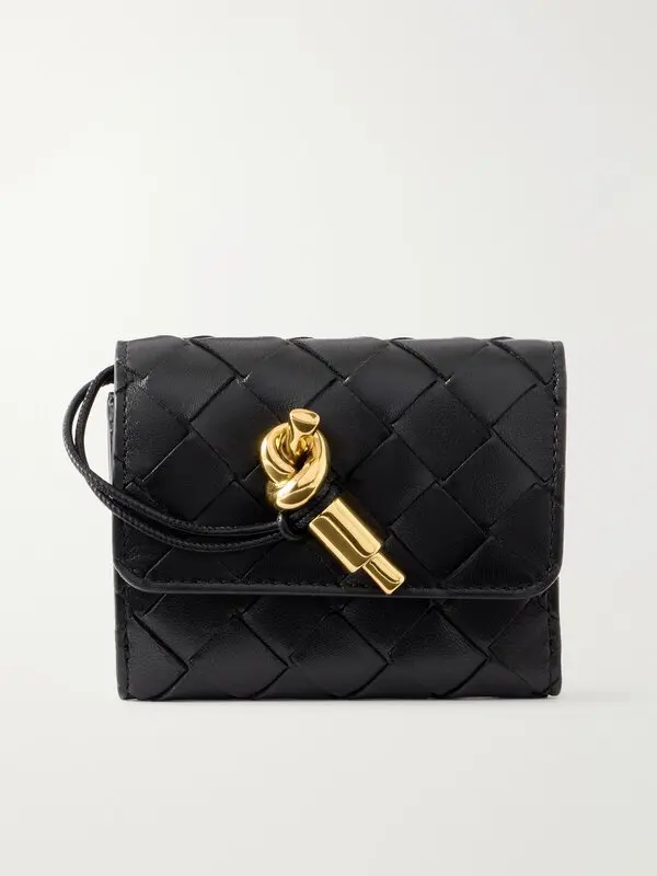 Bottega Veneta Andiamo Intrecciato Leather Tri-fold Wallet