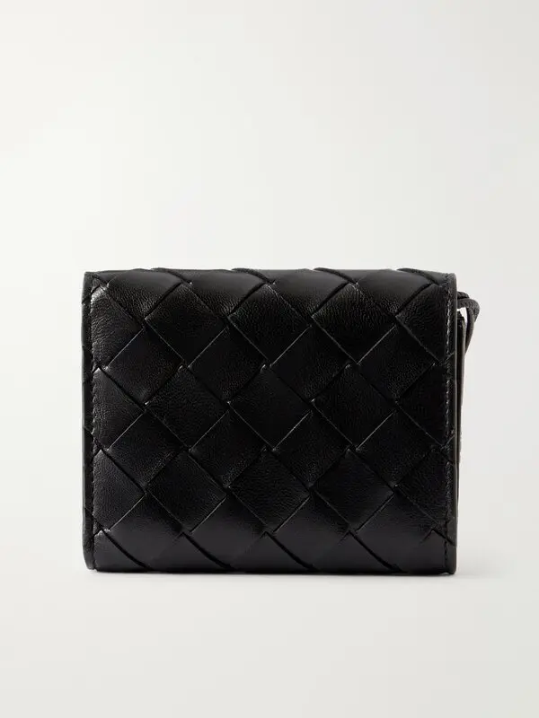 Bottega Veneta Andiamo Intrecciato Leather Tri-fold Wallet