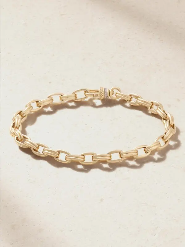LUCY DELIUS Siren 14-karat Diamond Bracelet - Gold