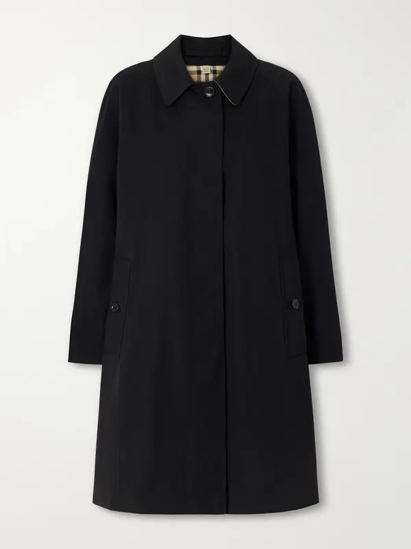 Burberry Cotton-gabardine Coat - Black