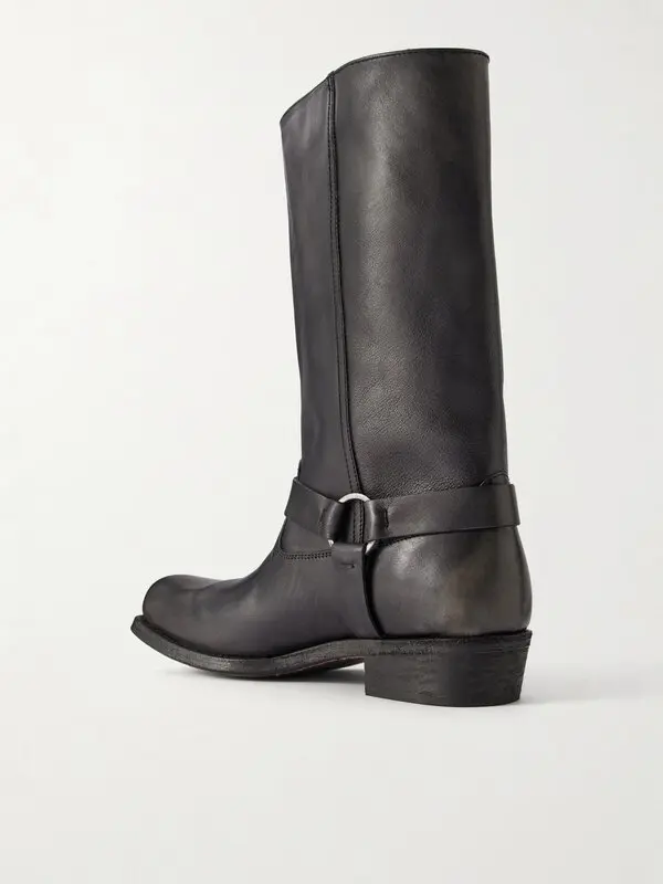 GOLDEN GOOSE Distressed Leather Knee Boots