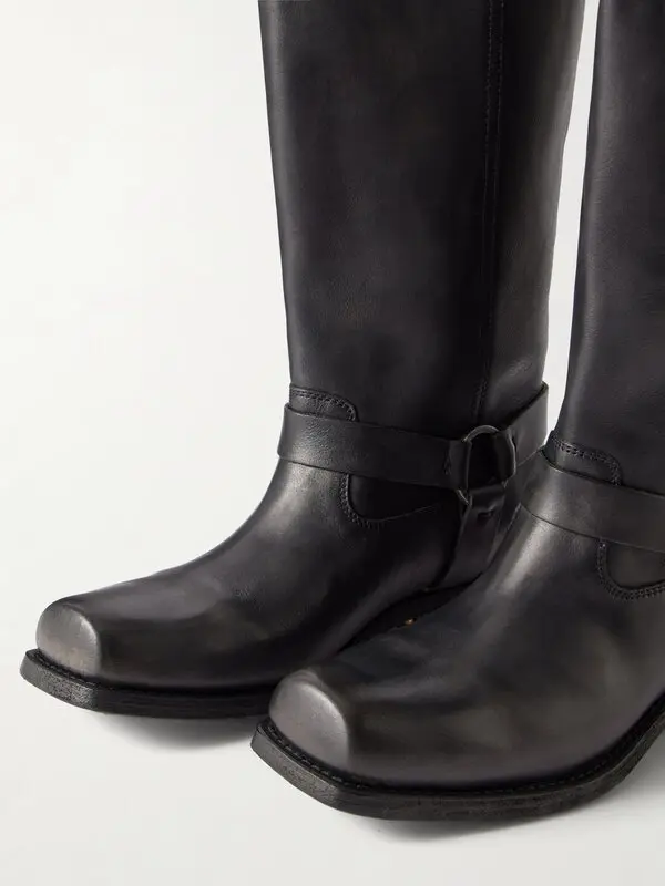 GOLDEN GOOSE Distressed Leather Knee Boots