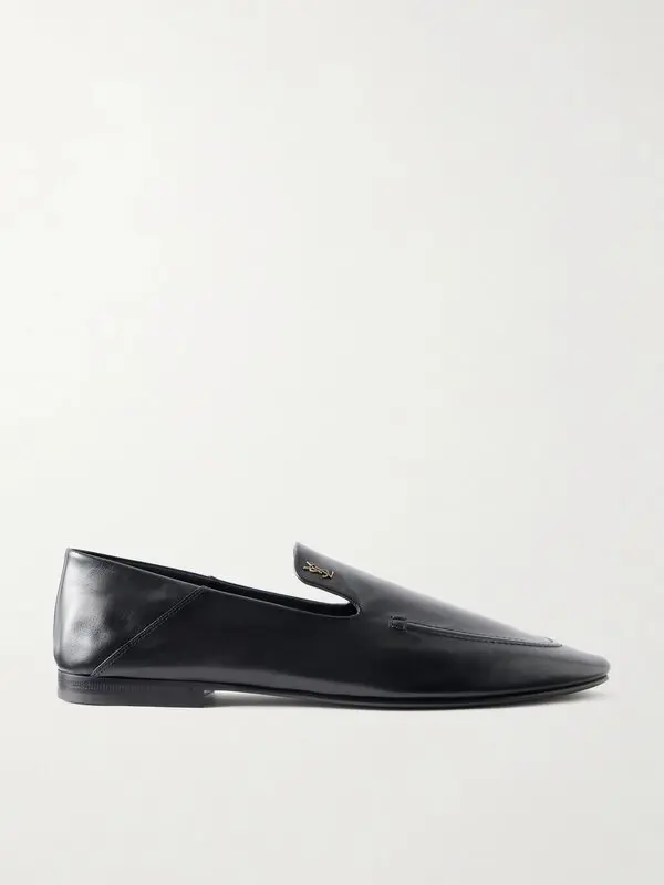 Saint Laurent Alain Cassandre-embellished Leather Loafer - Black
