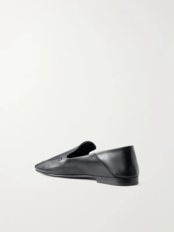 Saint Laurent Alain Cassandre-embellished Leather Loafer