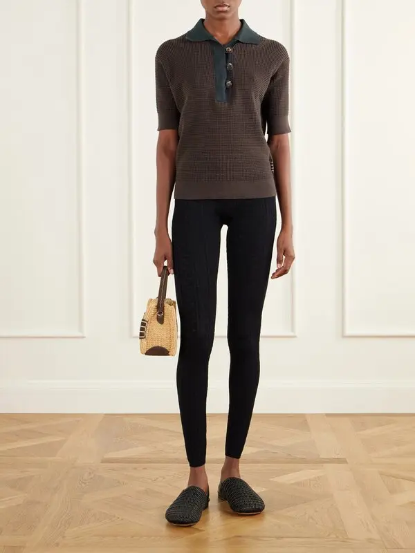 JW Anderson Pointelle-knit Stretch-jersey Leggings