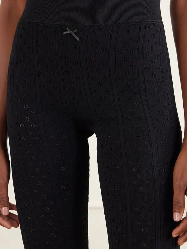 JW Anderson Pointelle-knit Stretch-jersey Leggings