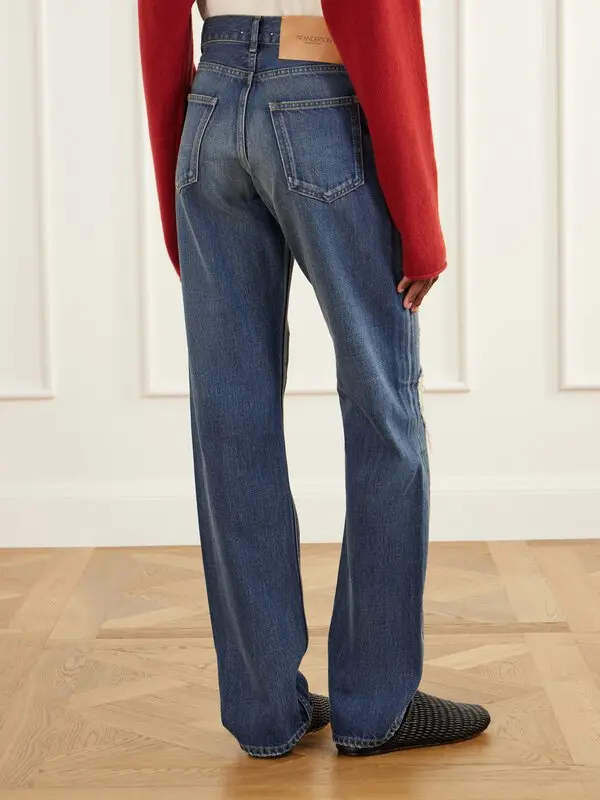 JW Anderson Distressed Mid-rise Straight-leg Jeans