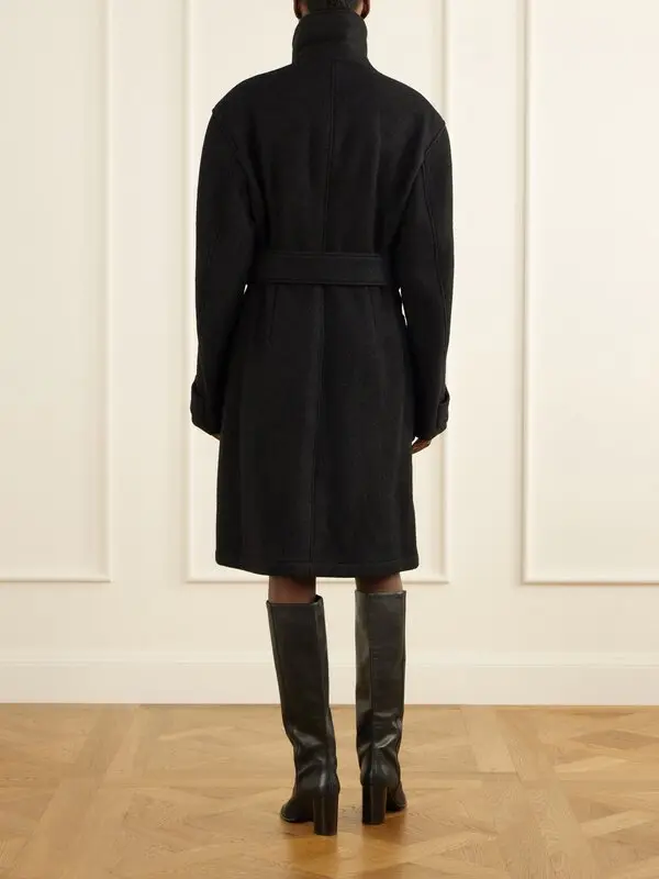 LEMAIRE Belted Alpaca And Wool-blend Felt Coat