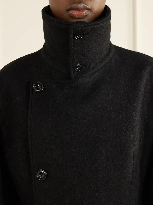 LEMAIRE Belted Alpaca And Wool-blend Felt Coat