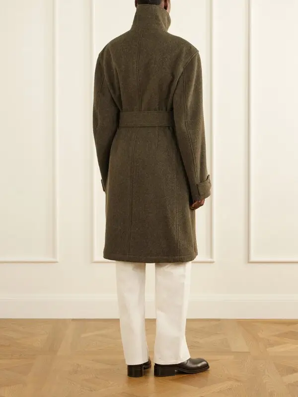 LEMAIRE Belted Alpaca And Wool-blend Felt Coat