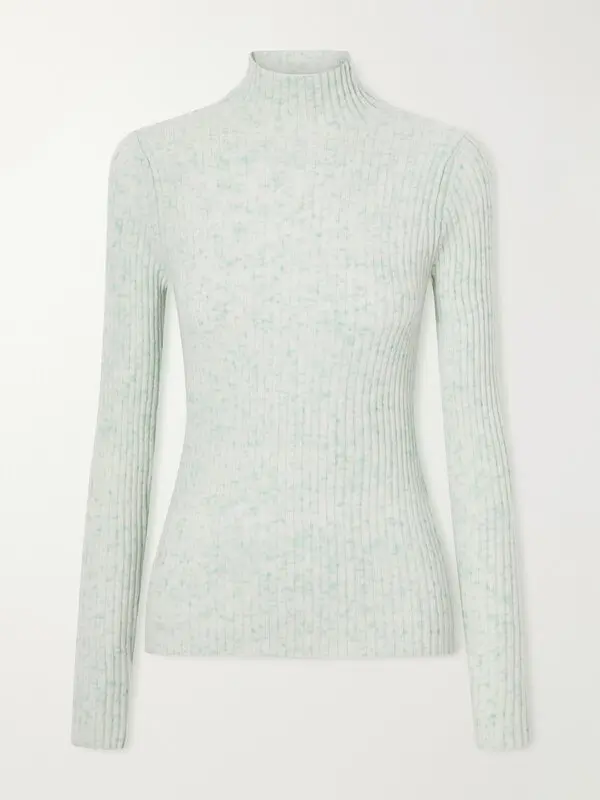Auralee Ribbed Cashmere Turtleneck Sweater