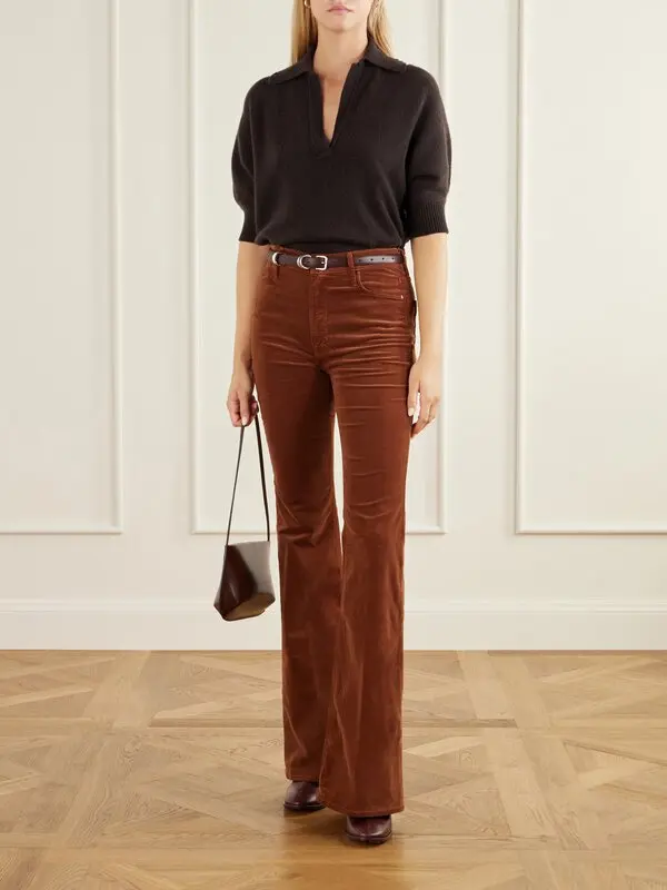 MOTHER The Doozy Cotton-blend Corduroy Flared Pants