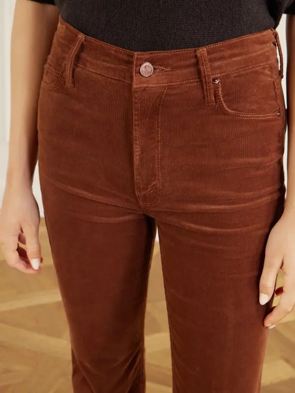 MOTHER The Doozy Cotton-blend Corduroy Flared Pants