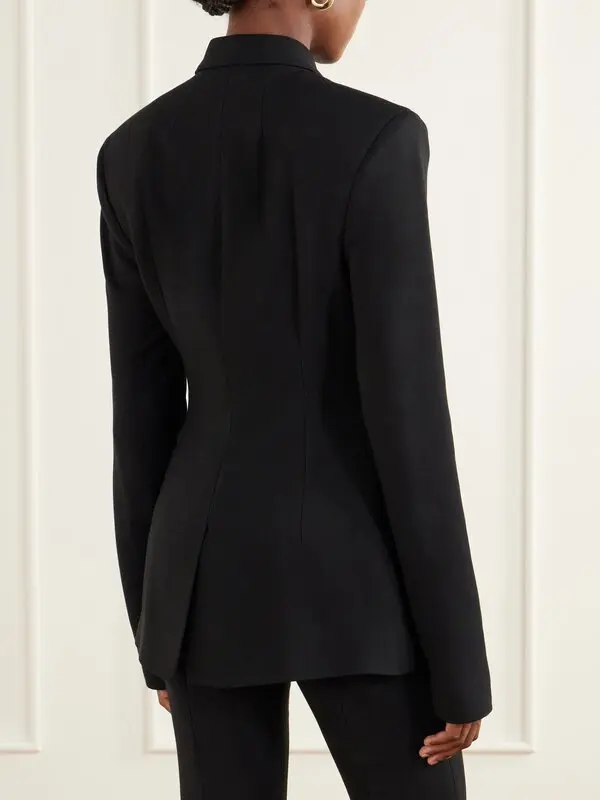 Tove Hero Double-breasted Crepe Blazer