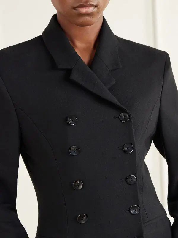 Tove Hero Double-breasted Crepe Blazer