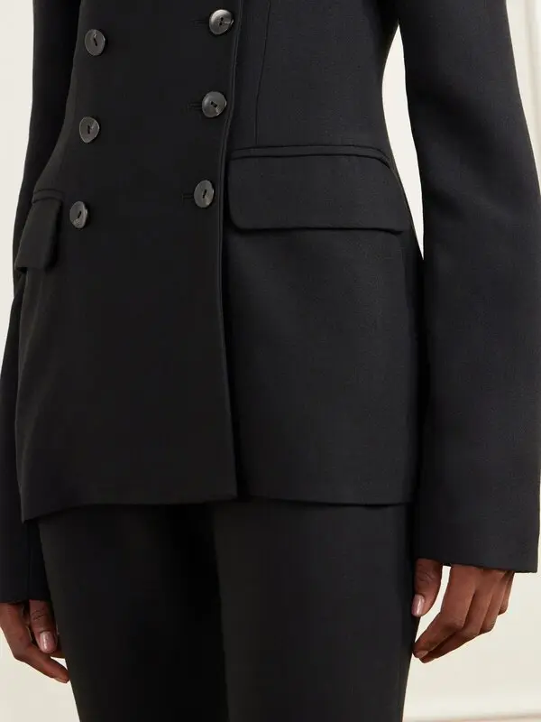 Tove Hero Double-breasted Crepe Blazer
