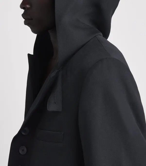 Yohji Yamamoto Wool Hooded Blazer