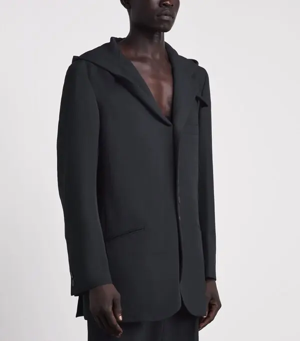 Yohji Yamamoto Wool Hooded Blazer