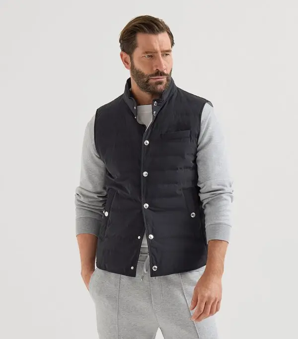 Brunello Cucinelli Bonded Taffeta Down Gilet