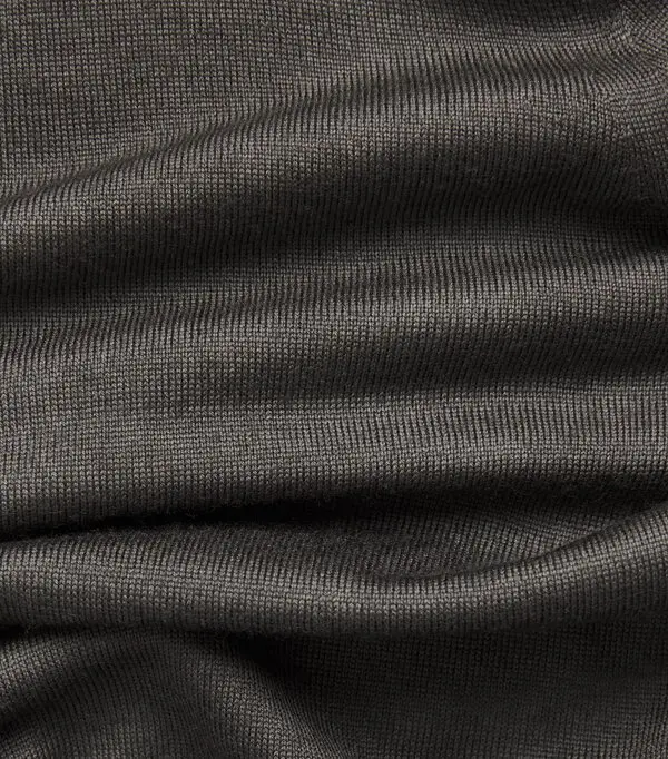Corneliani Virgin Wool Long-sleeve Polo Shirt