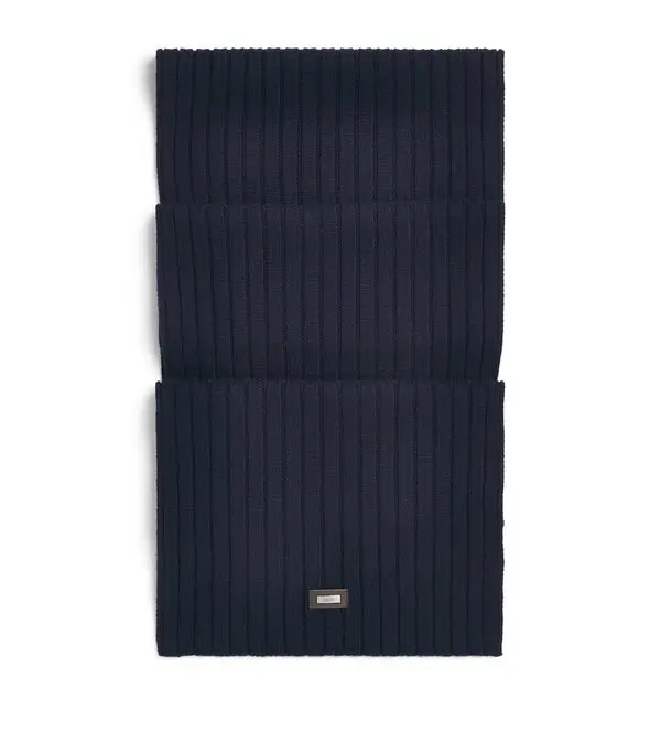 Herno Cashmere Rib-knit Scarf