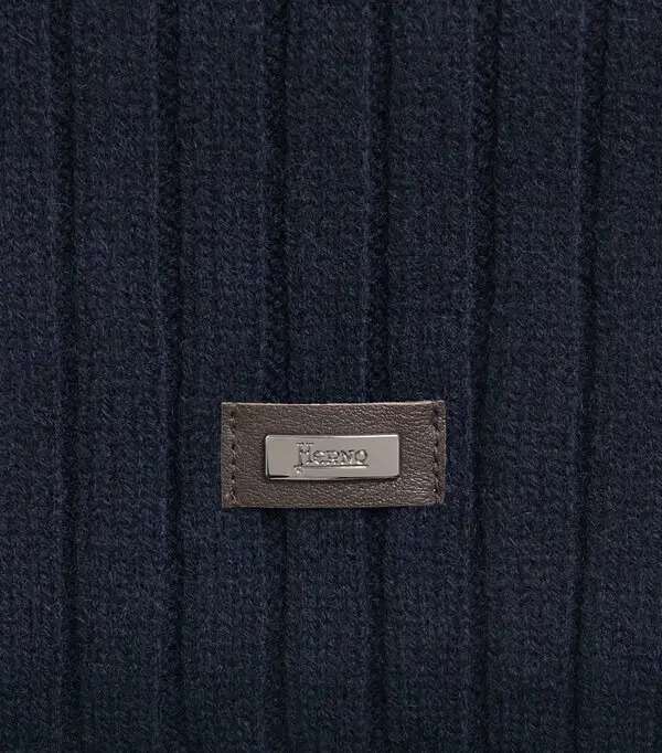 Herno Cashmere Rib-knit Scarf