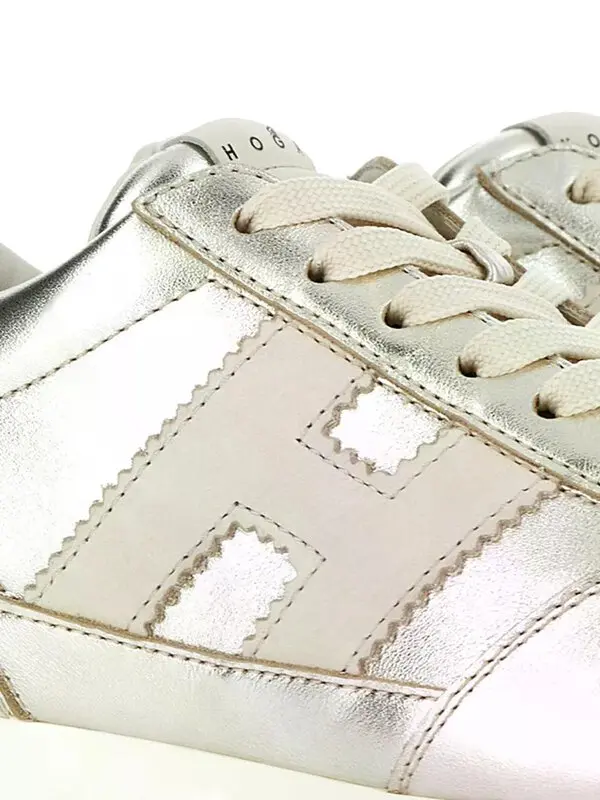 Hogan Metallic Leather Athletic Sneakers
