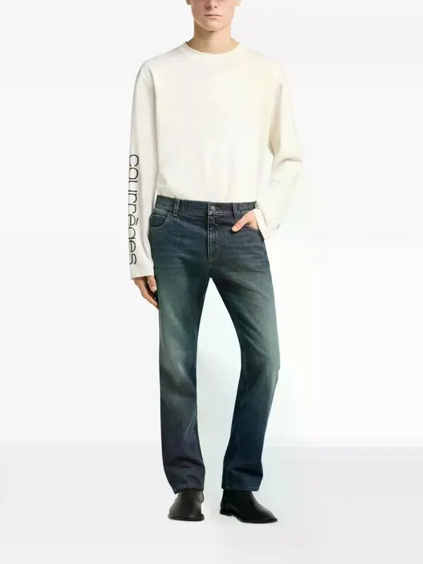COURREGES Logo-print Long-sleeve T-shirt