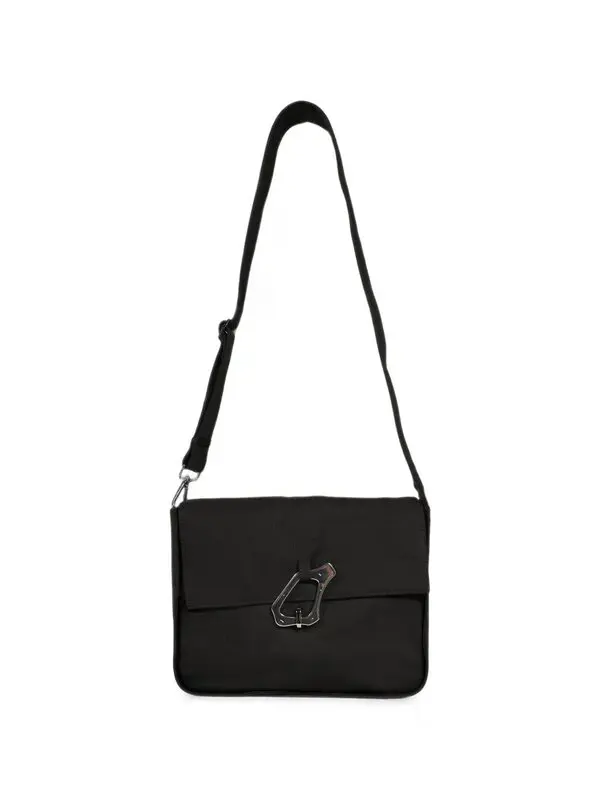 HELIOT EMIL Canvas Shoulder Bag With Carabiner Clasp - Black