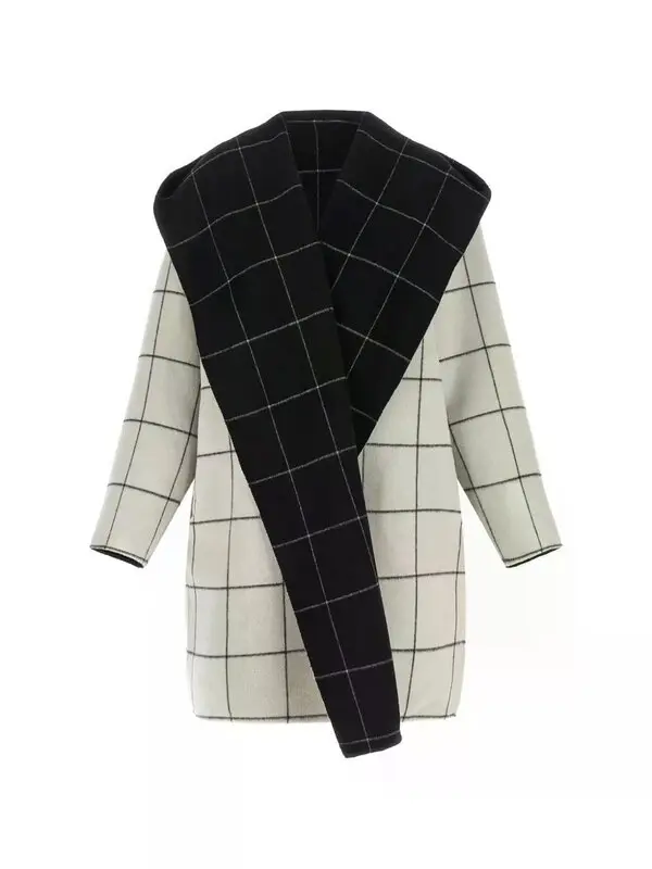 TOTEME Reversible Windowpane-check Coat - Neutrals
