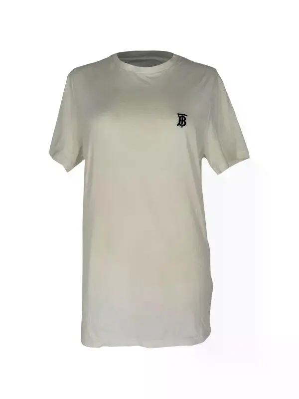 Burberry Logo-embroidered T-shirt - Neutrals