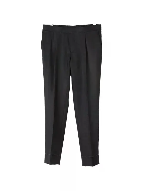 Brioni Elasticated-waistband Wool Trousers