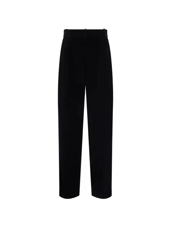 Giorgio Armani Velvet Straight-leg Trousers - Blue