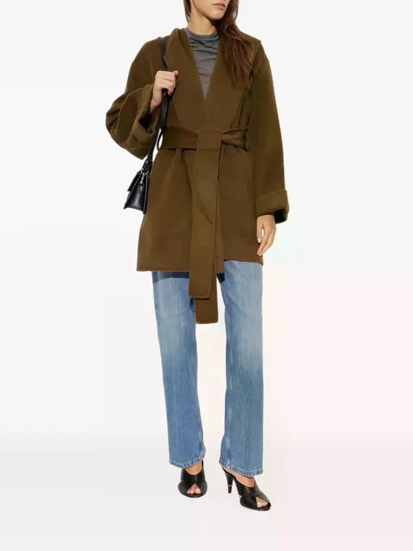 BY MALENE BIRGER Trinelle Belted Wool Coat - Brown