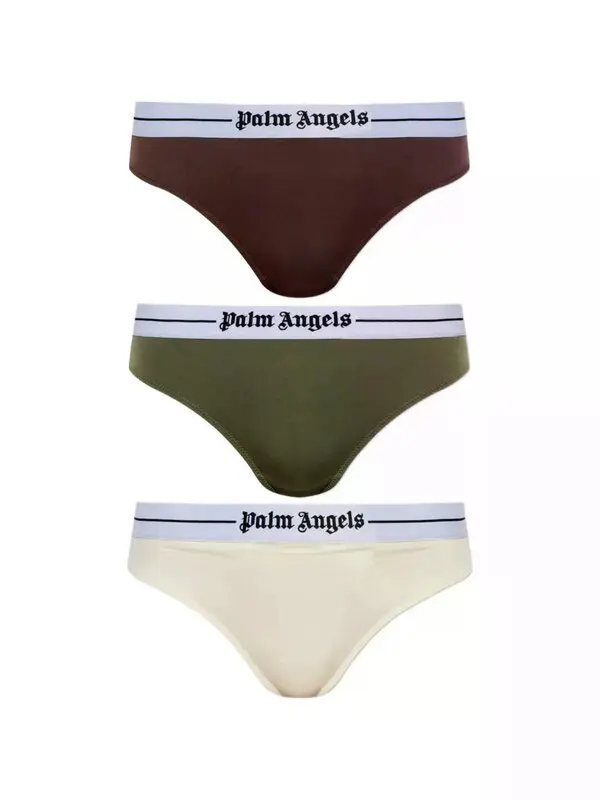 Palm Angels Logo-waistband Thongs - Neutrals