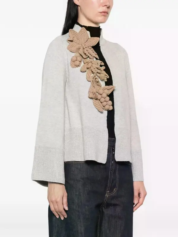 PSOPHIA Flower-appliqué Cardigan