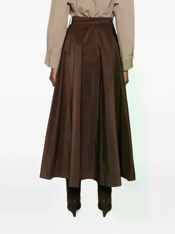 PSOPHIA Tie-waist Maxi A-line Skirt