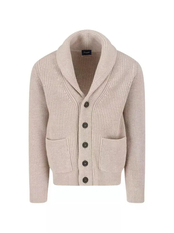 DRUMOHR Shawl-collar Chunky-knit Cardigan