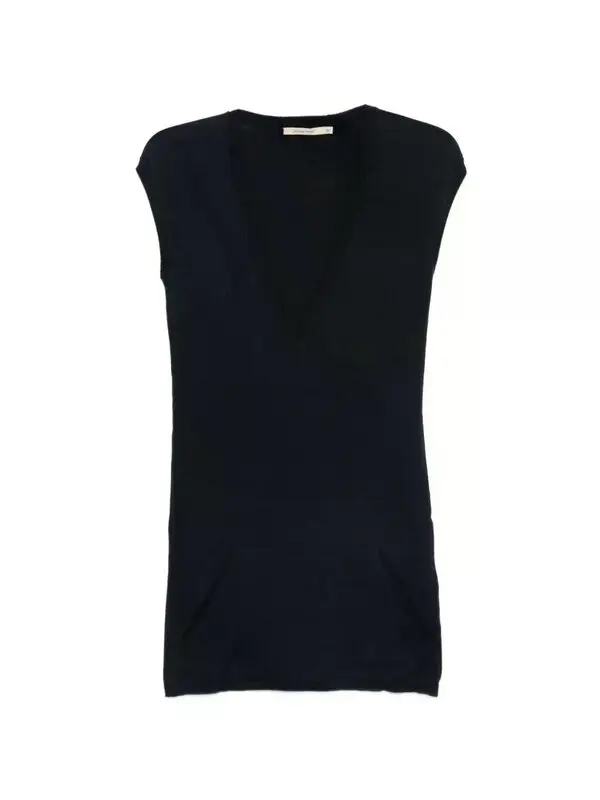 Paloma Wool V-neck Knit Top With Pouch Pocket