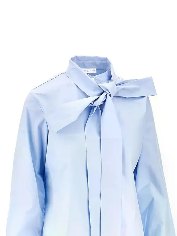 7 For All Mankind Tie-neck Shirt - Blue