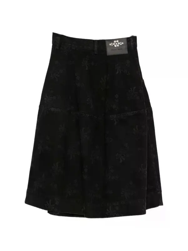 Simone Rocha Bow-print Midi Skirt