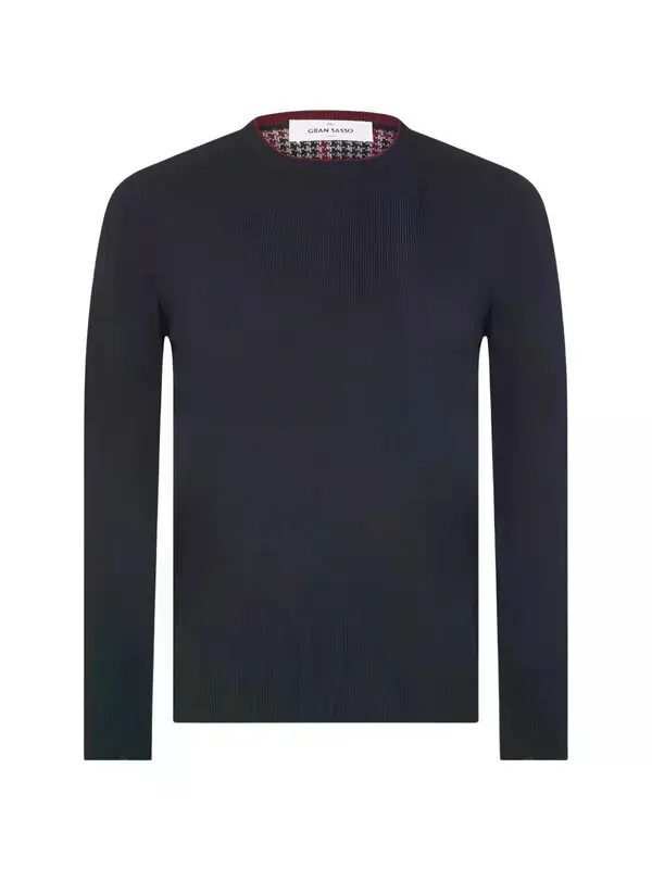 GRAN SASSO Crew Neck Elbow Patch Sweater