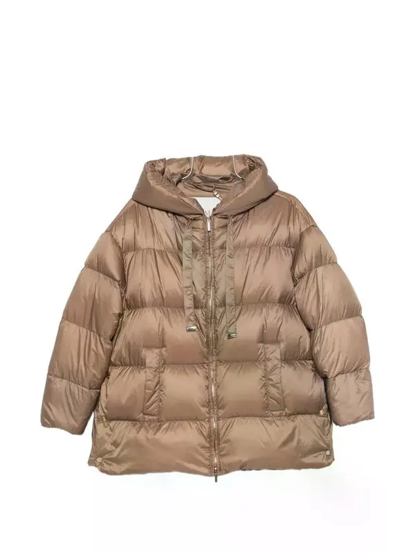 Max Mara The Cube Hooded Puffer Jacket - Brown