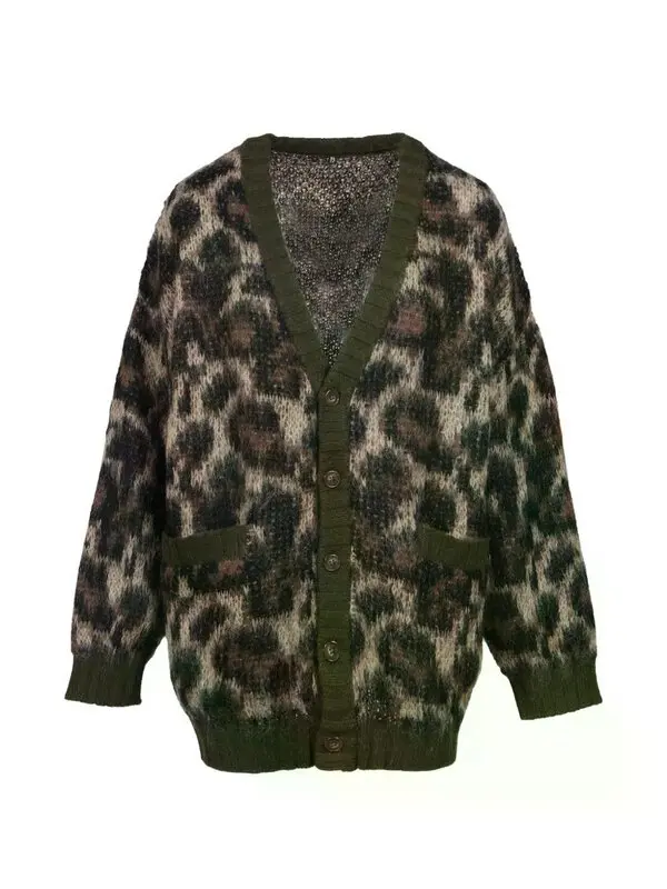 R13 Leopard-pattern Oversized Cardigan - Brown