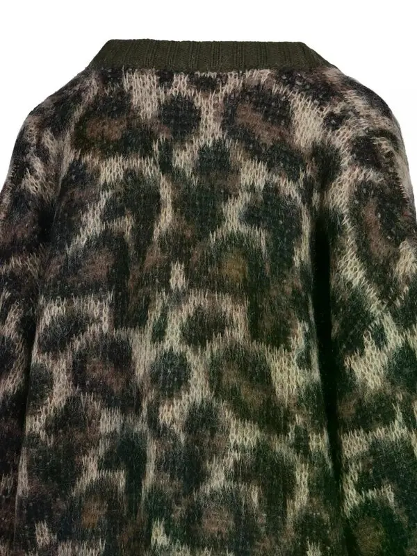 R13 Leopard-pattern Oversized Cardigan