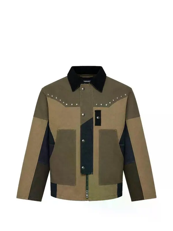 Andersson Bell Stud-embellished Patchwork Jacket