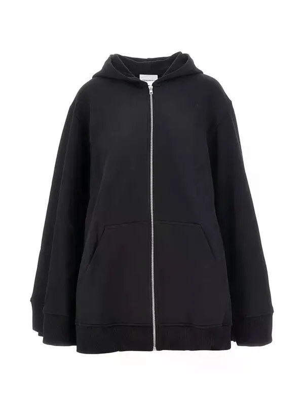 7 For All Mankind Zip-up Flared-sleeve Hoodie