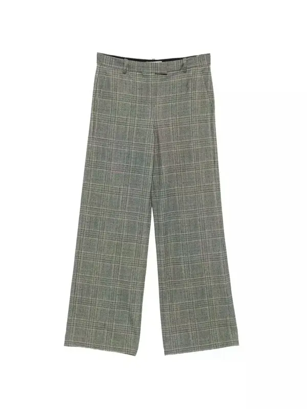 CIRCOLO 1901 Check Print Tailored Wide Leg Trousers